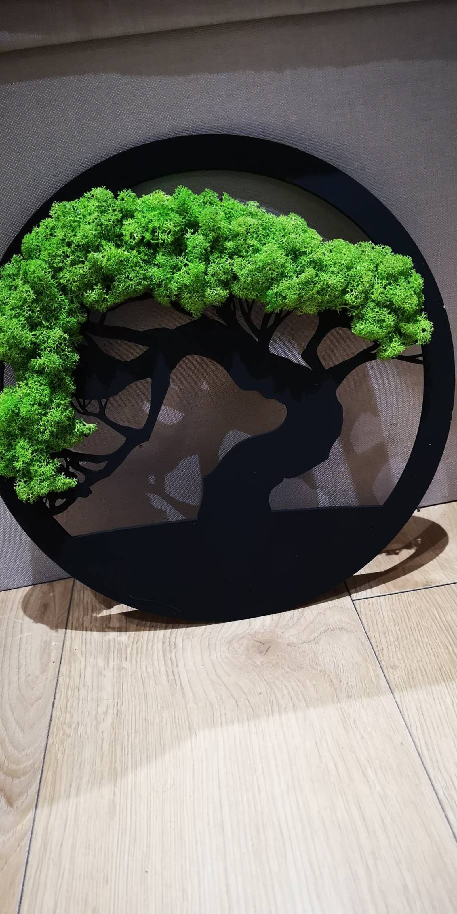 Tree of Life Bonsai Moss Wall Art Decor Preserved Moss Office | Etsy