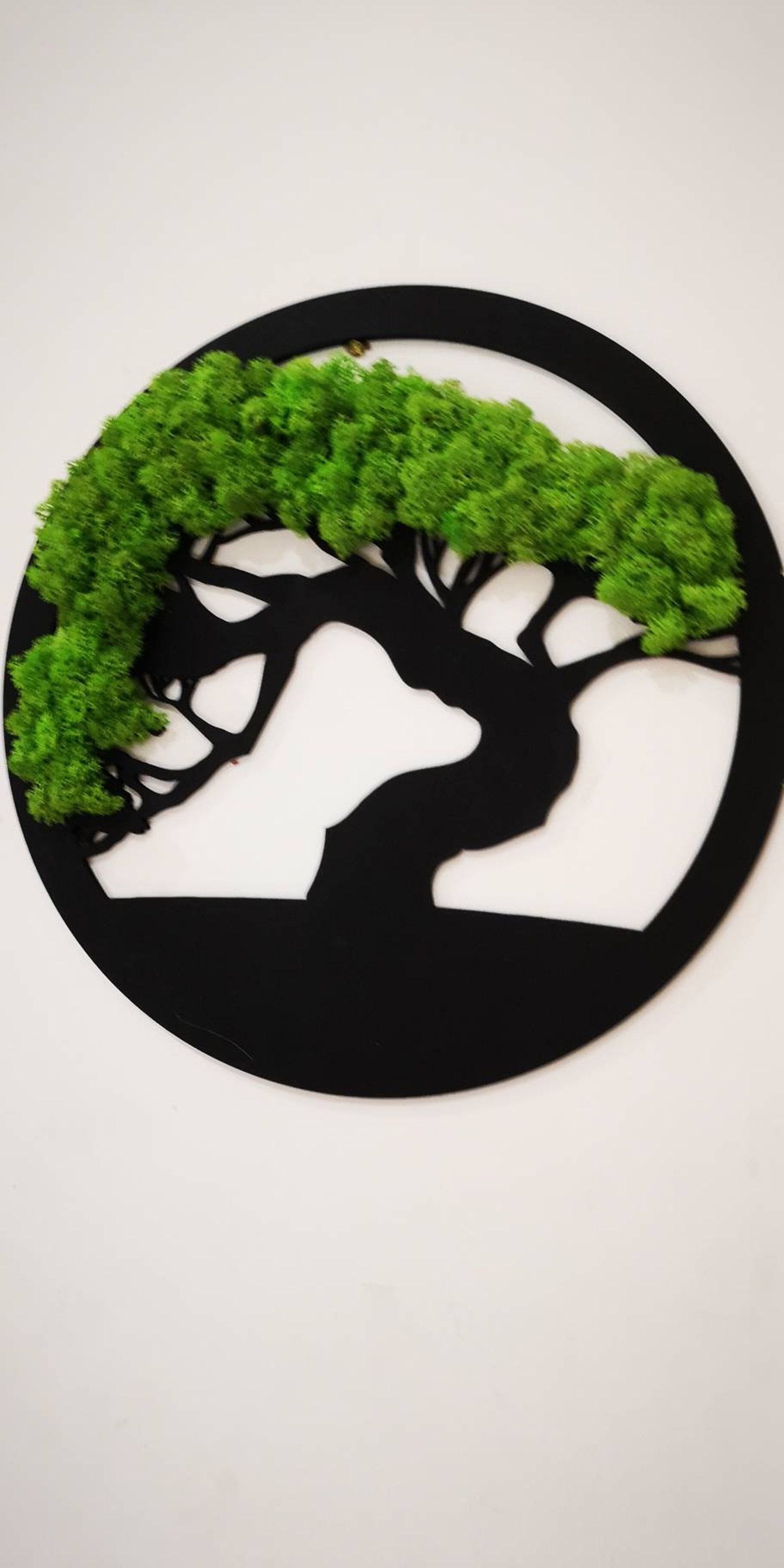 Tree of Life Bonsai Moss Wall Art Decor Preserved Moss Office | Etsy