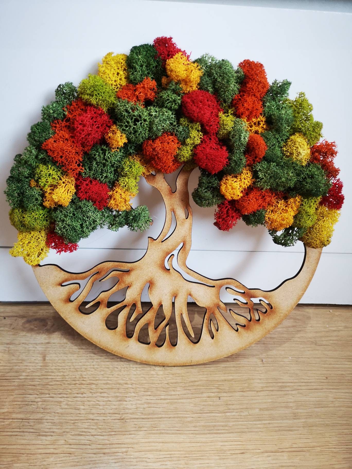 Moss Wall Decor Tree of Life Preserved Moss Home Decor Autumn Bedroom ...