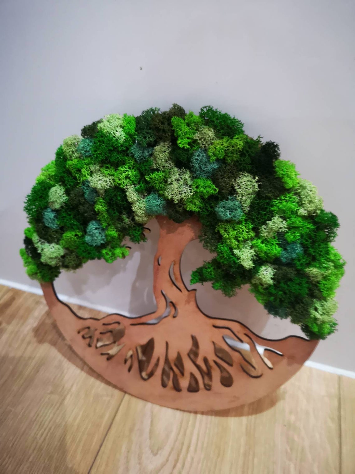 Tree of Life Bonsai Moss Wall Art Decor Preserved Moss Office - Etsy