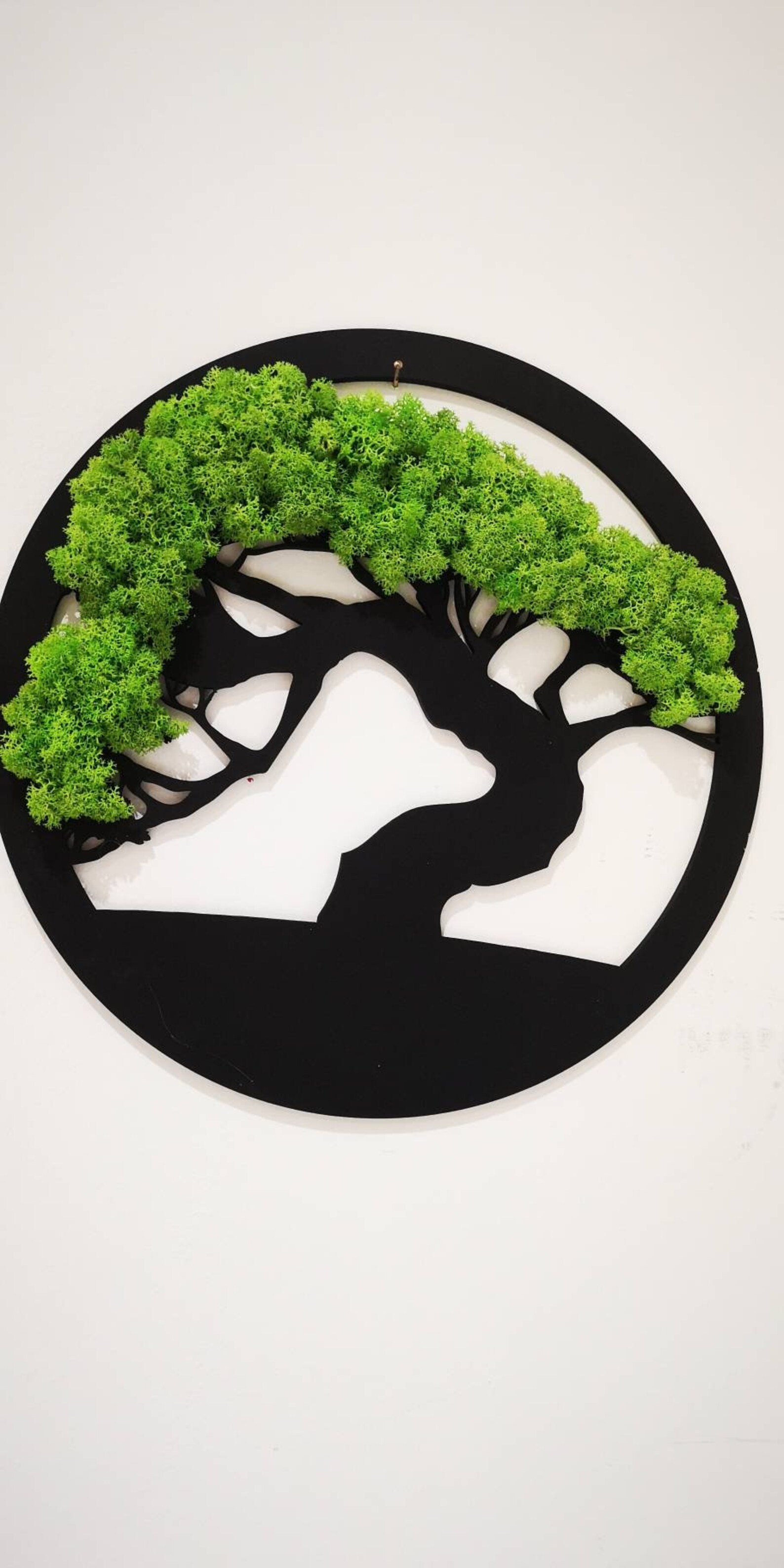 Tree of Life Bonsai Moss Wall Art Decor Preserved Moss Office | Etsy