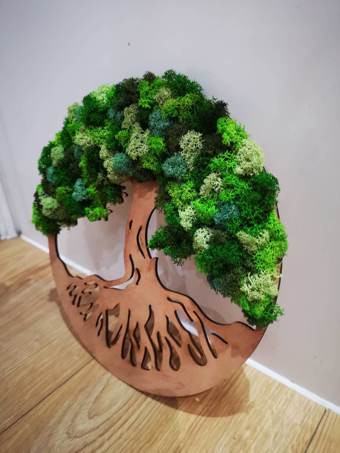 Tree of Life Bonsai Moss Wall Art Decor Preserved Moss Office - Etsy