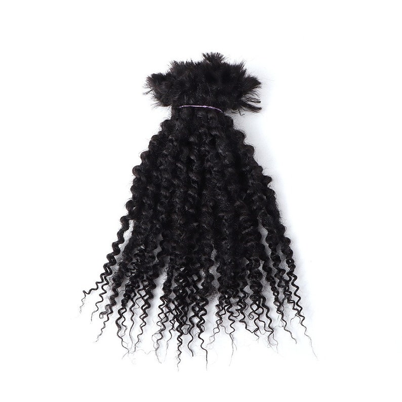 100% Human Hair Dreadlocks Extensions Curly Locs Goddess - Etsy