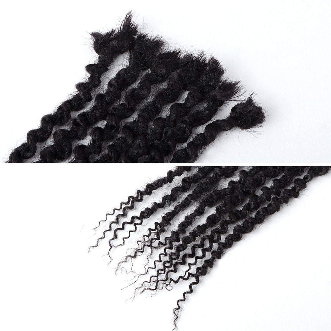 100% Human Hair Dreadlocks Extensions Curly Locs Goddess - Etsy