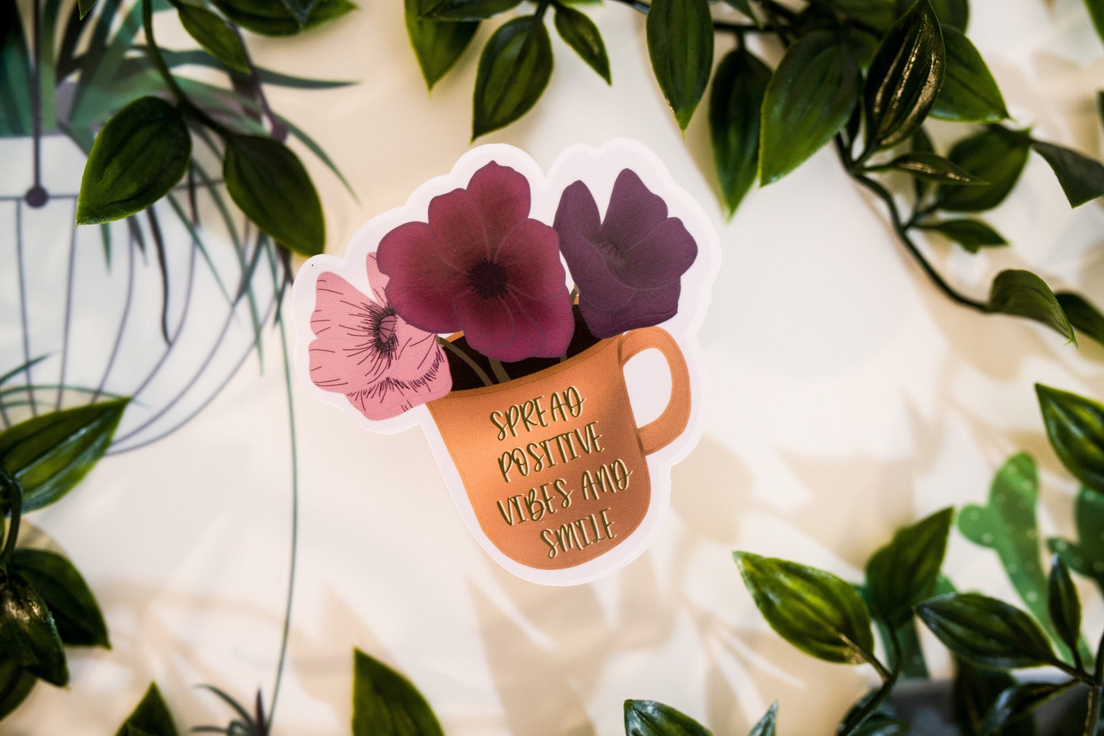 Spread Positive Vibe and Smile Sticker | Etsy