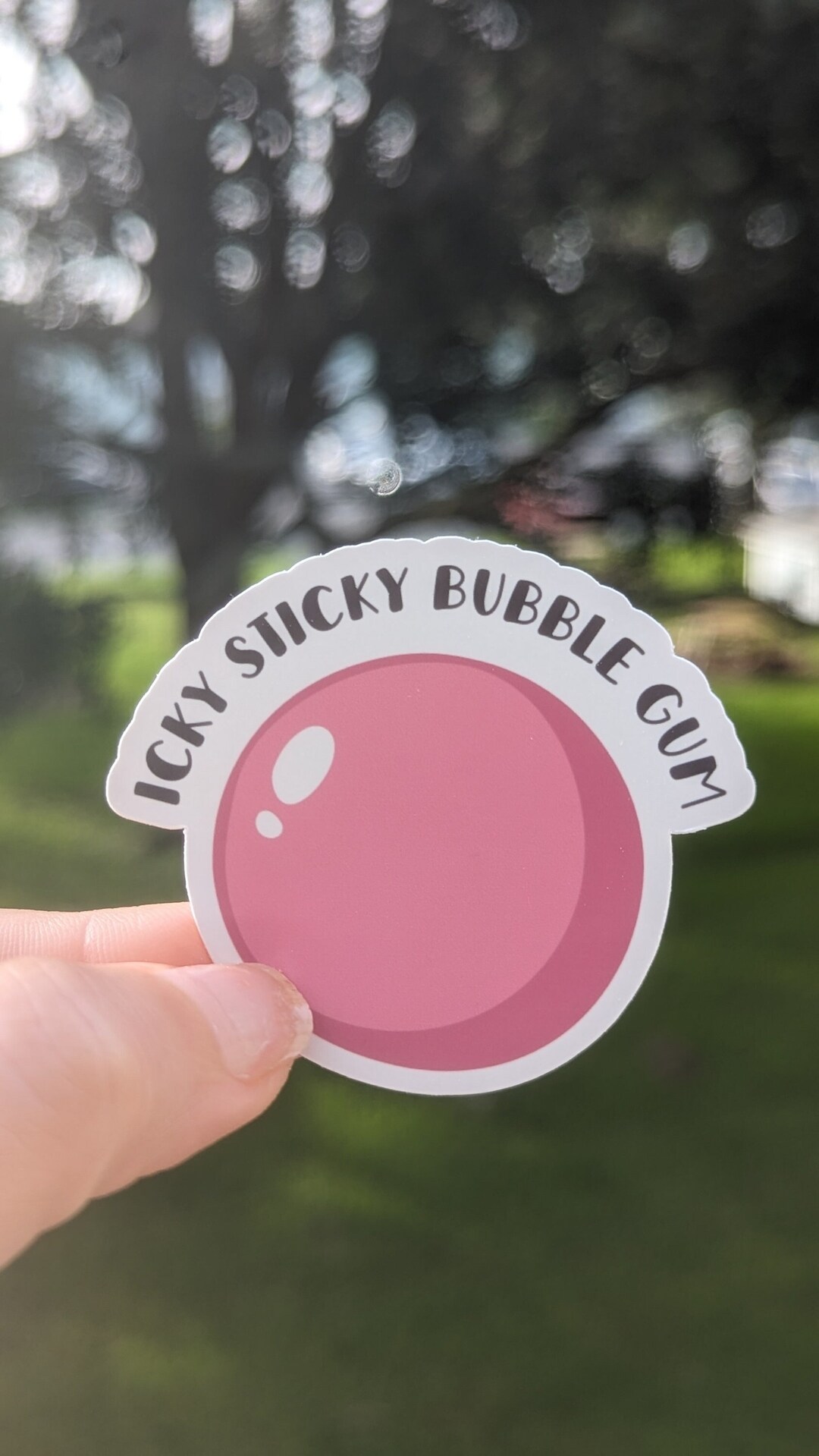 Custom Personalized Icky Sticky Bubble Gum Inspired Vinyl Glossy ...
