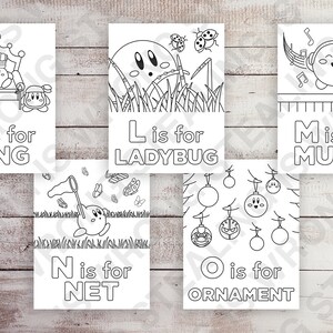 Kirby ABC Coloring Book - Instant Download PDF - Etsy