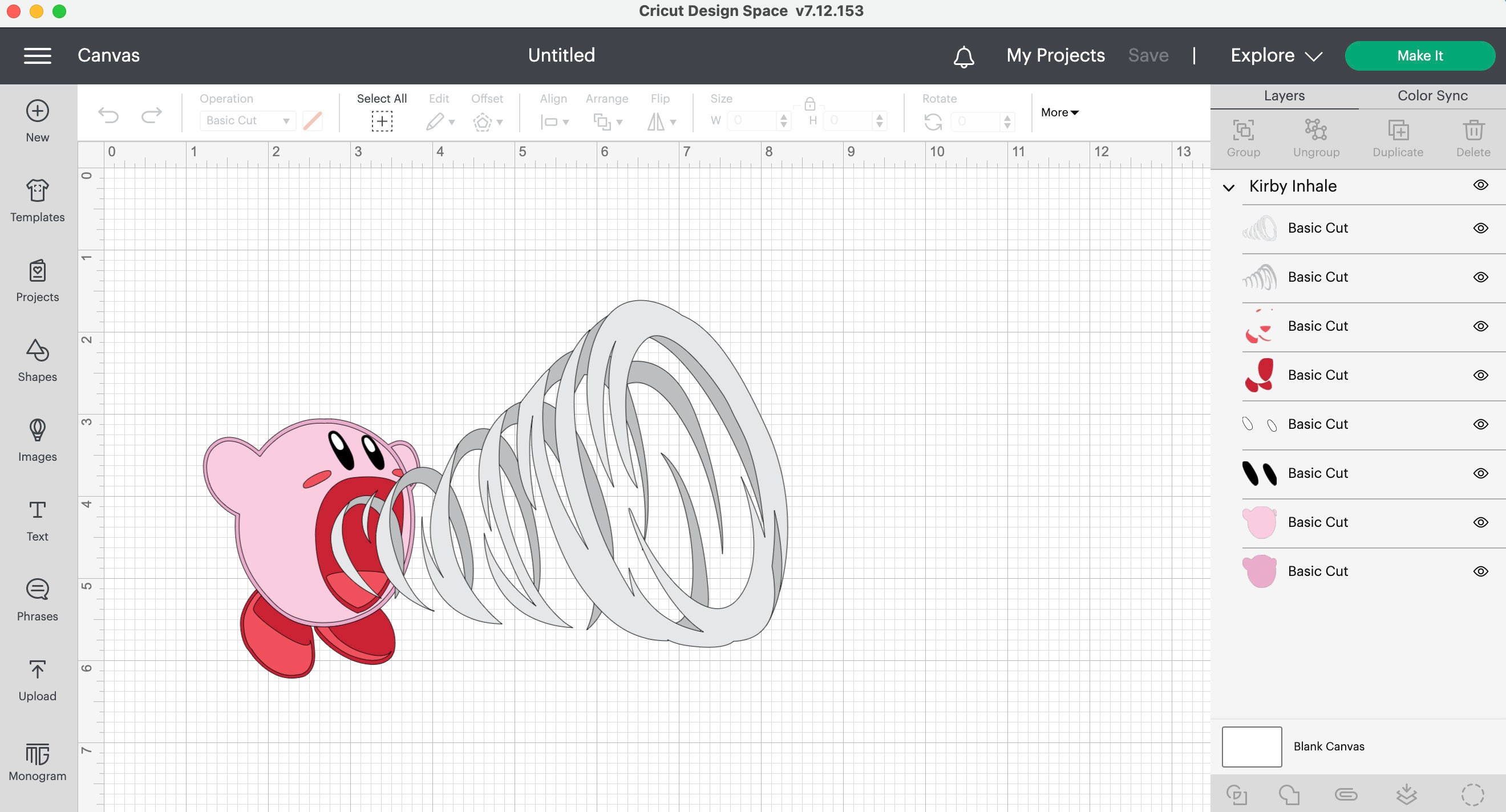 Kirby Inhale Cyclone (color) | Digital Files Only | Svg, Jpg, Png, Eps ...