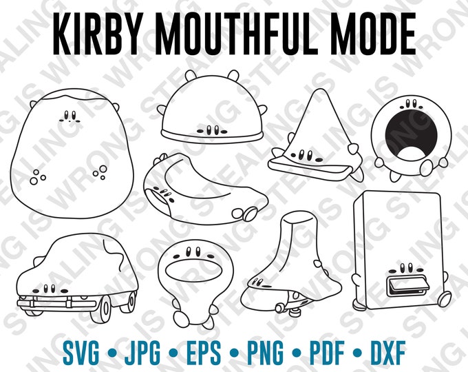 Kirby SVG for Craft Machines Cricut Cameo Silhouette - Etsy Canada