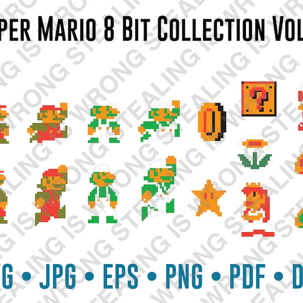 8 Bit Mario - Etsy