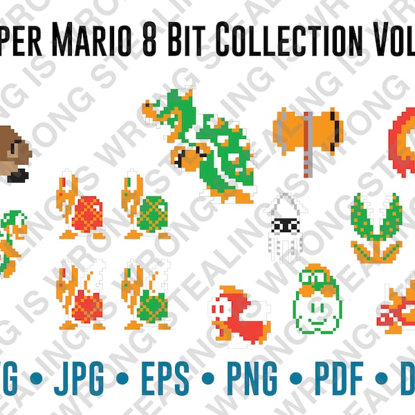 8 Bit Mario - Etsy