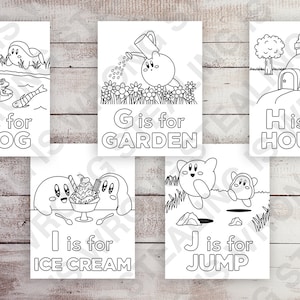 Kirby ABC Coloring Book - Instant Download PDF - Etsy