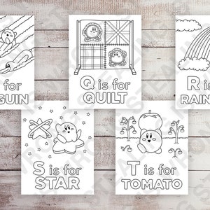 Kirby ABC Coloring Book - Instant Download PDF - Etsy