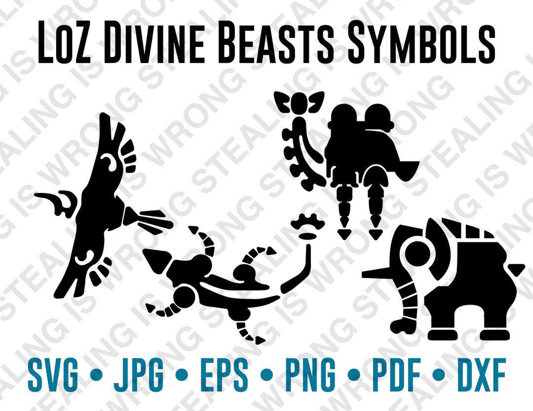 Zelda Breath of the Wild Divine Beasts SVG Bundle (digital Files) - Etsy