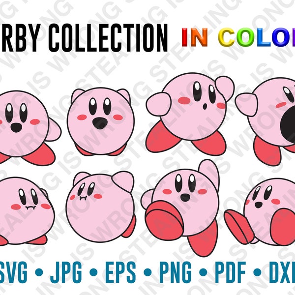 Kirby Svg - Etsy