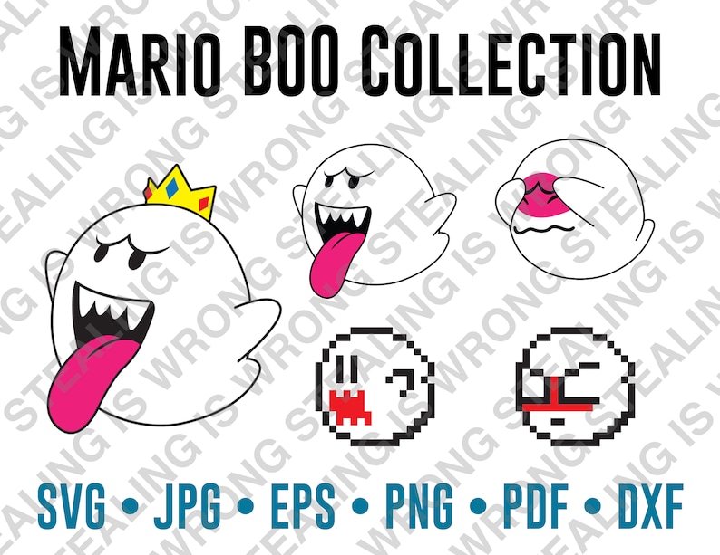 Mario BOO! Collection | Digital Files Only | Svg, Jpg, Png, Eps, Pdf ...