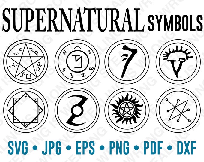 Mark of Cain Symbol SVG, DIY Decal, Supernatural Symbol, Sigil, Digital ...