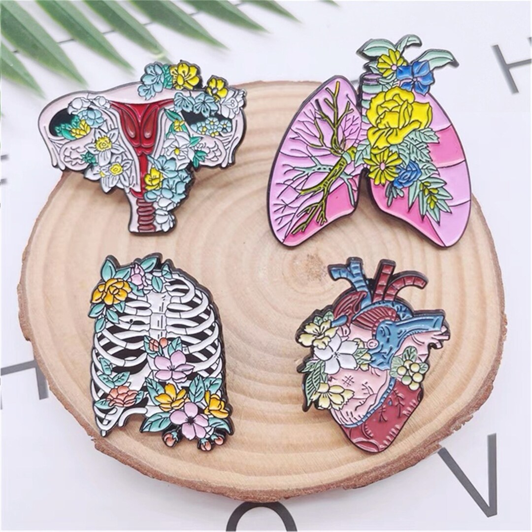 Anatomical Organ Pinspin Lapel Enamel Pinsocially Lapel - Etsy