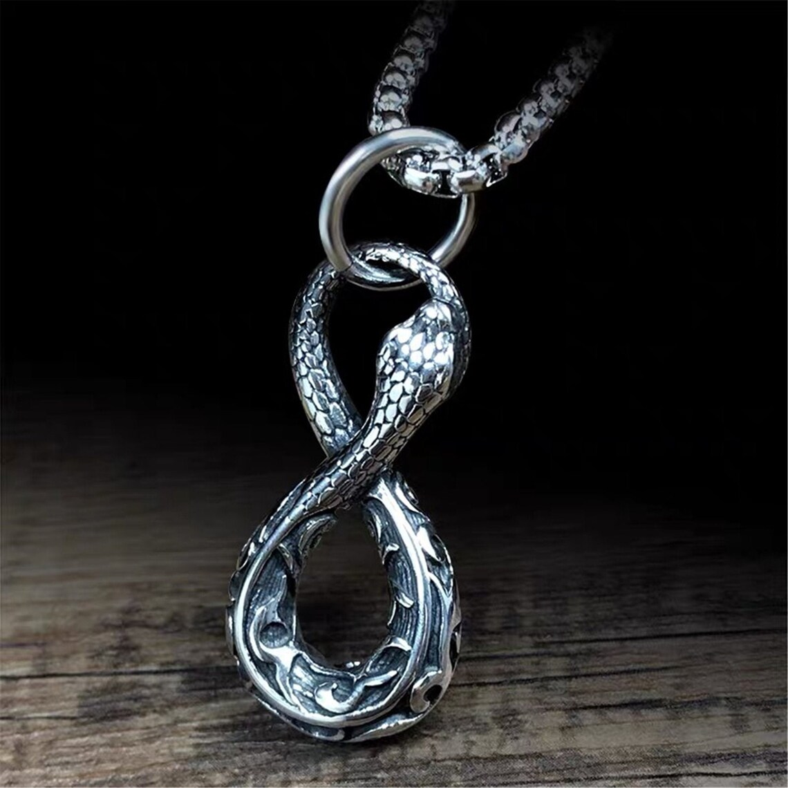 Snake Pendant Necklace Snake Jewelry Vine Snake Pendant Snake - Etsy