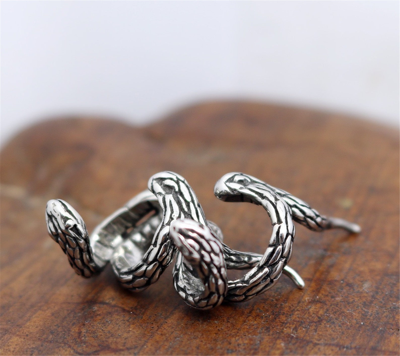 Snake Ear Cuffear Cuff Gothic Ear Cuffstainless Steel - Etsy