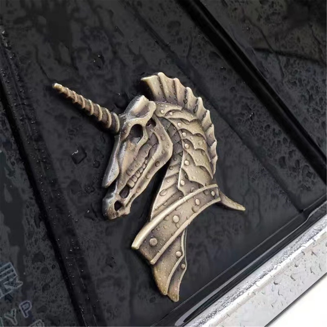 Horse Unicorn Decal,war Horse Sticker, 3D Metal Decal Sticker Hypebeast ...