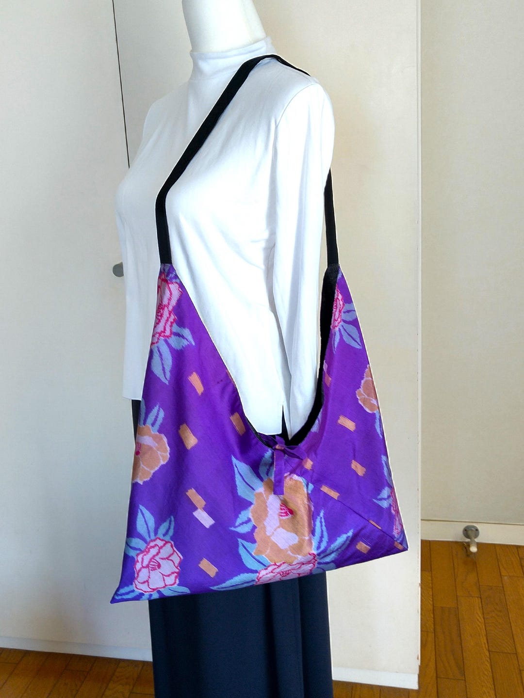 Azuma Bag / Japanese Traditional Bag / Silk Kimono Bag / Reusable Bag ...