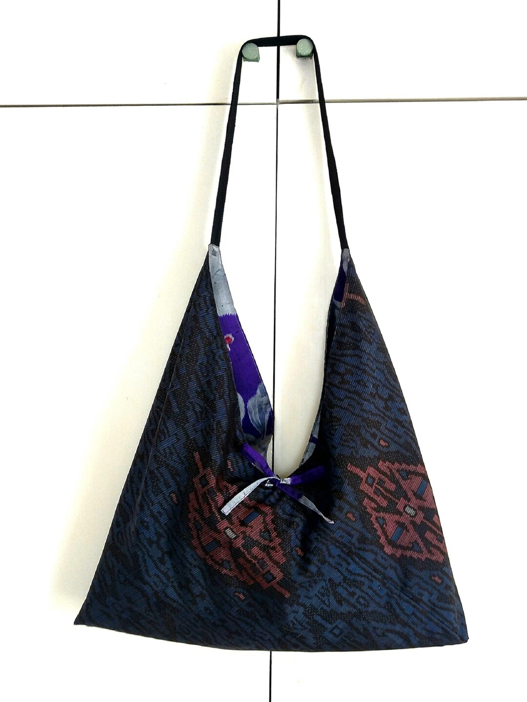 Azuma Bag / Japanese Traditional Bag / Silk Kimono Bag / Reusable Bag ...