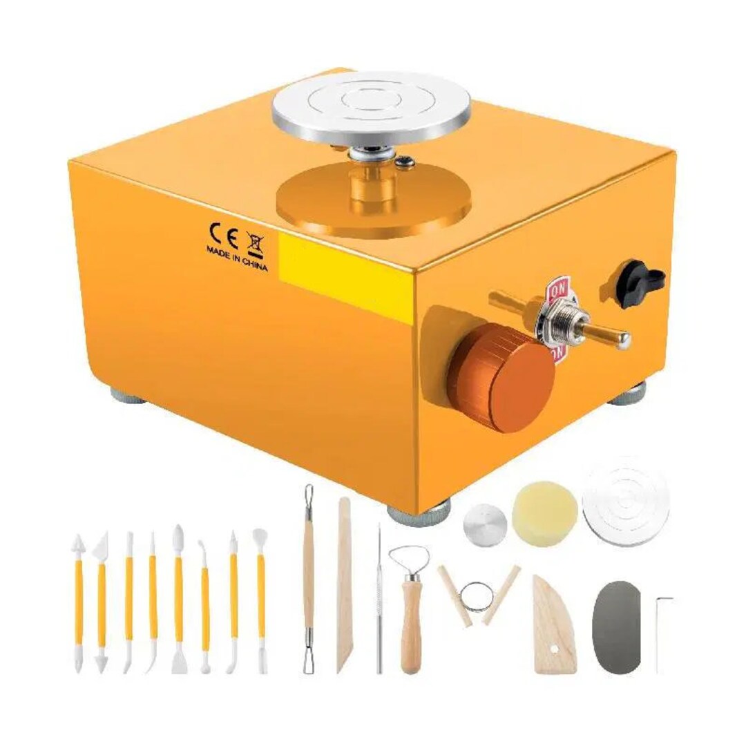 30W Mini Pottery Wheel: Adjustable Speed, 16pcs Tools, DIY Clay Machine ...