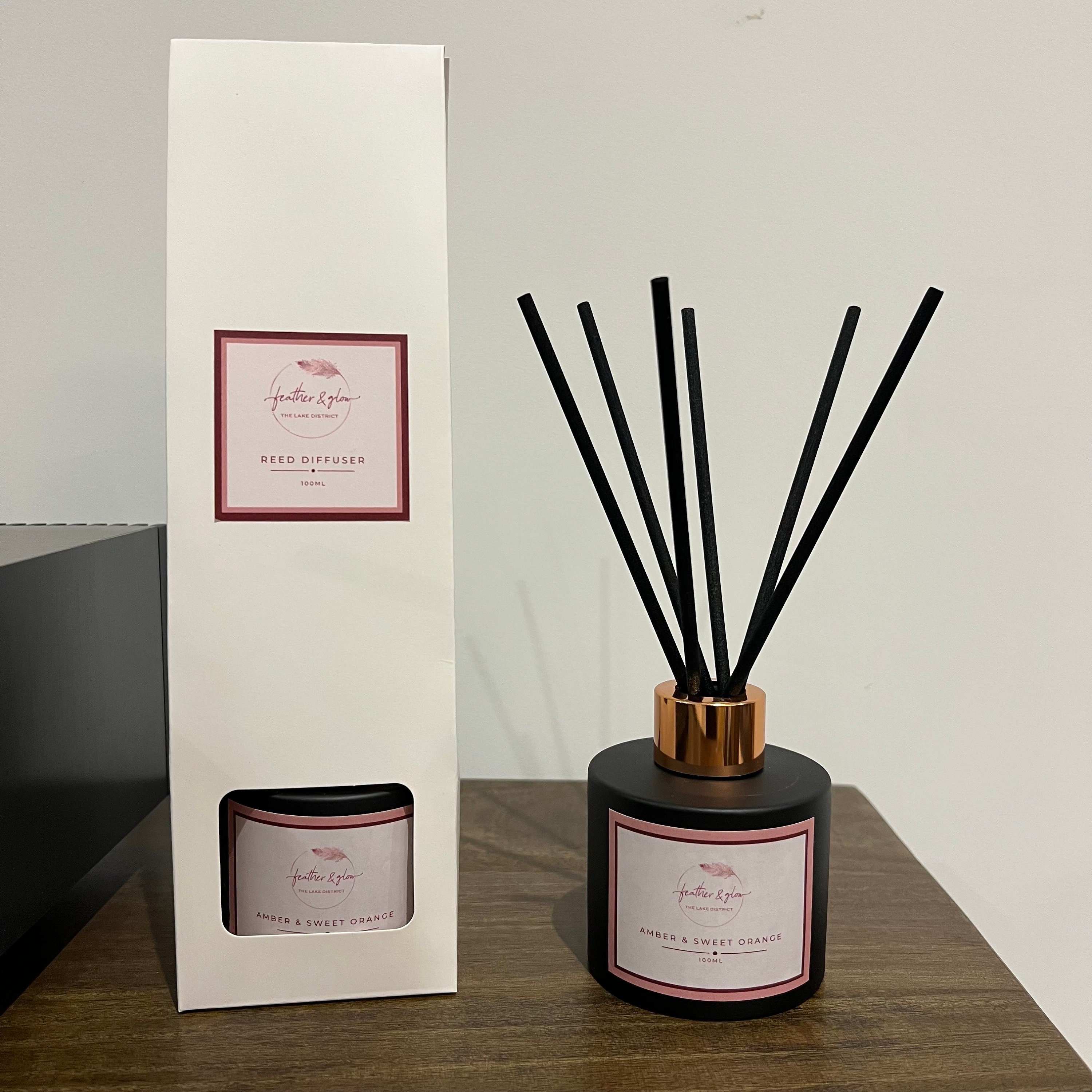 Amber & Sweet Orange Reed Diffuser 100ml Long-lasting - Etsy