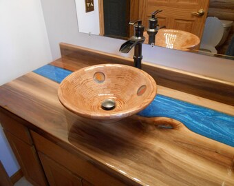 Tree Trunk Log Home Rustic Bathroom Vessel Sink - Etsy