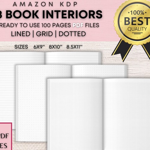 6x9 Lined Pages Amazon KDP Interior Template - Etsy