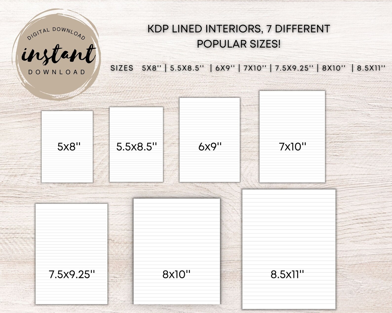 KDP Interiors Bundle PDF Template For Low Content Books 100 Etsy