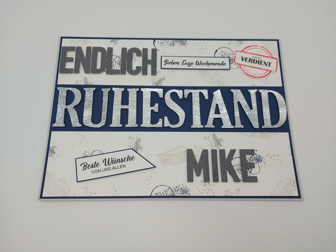 XXL Abschiedskarte A4 personalisiert Kollege/in Ruhestand - Etsy.de