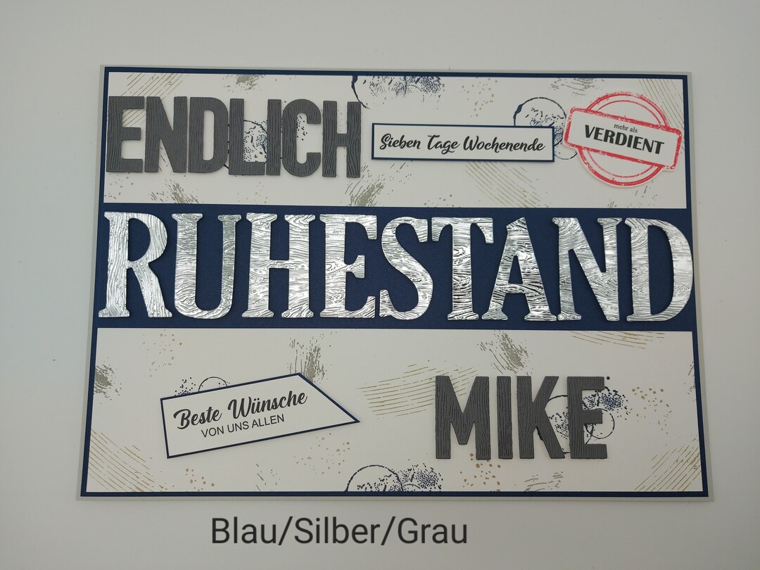 XXL Abschiedskarte A4 personalisiert Kollege/in Ruhestand - Etsy