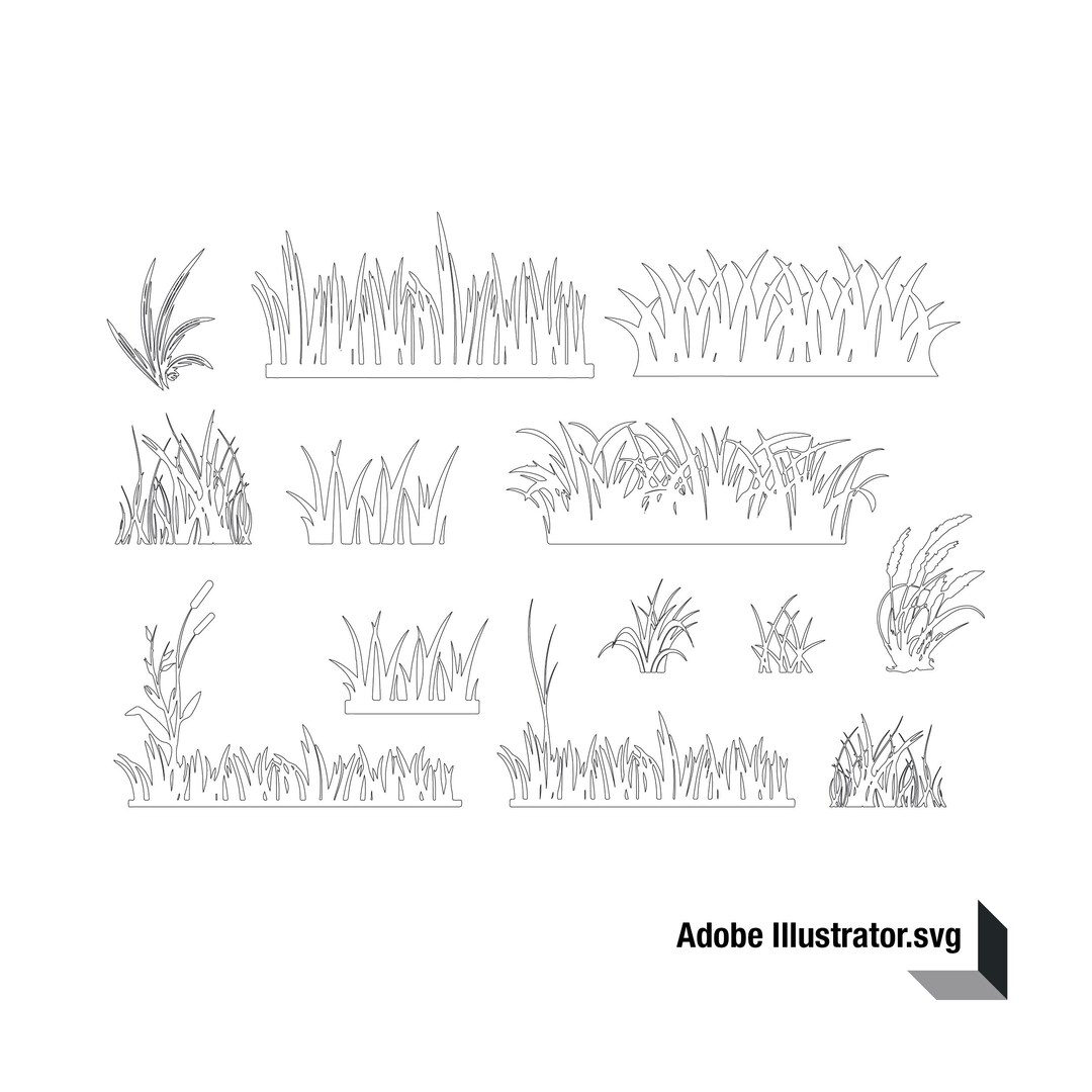 Grass Elevation Vectors for Architectural Illustrations SVG Files - Etsy