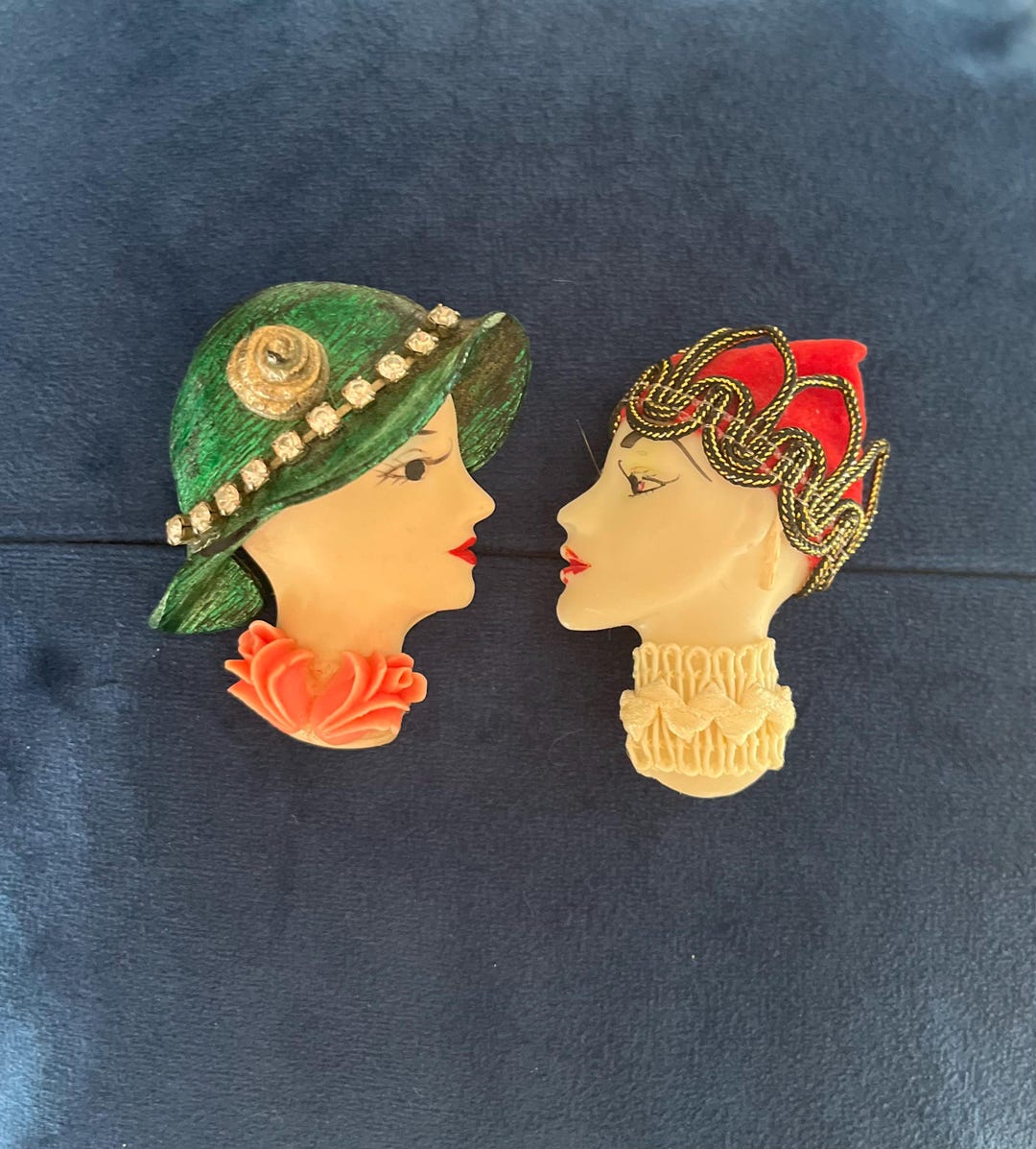 Set of Lady Lapel Pins - Etsy