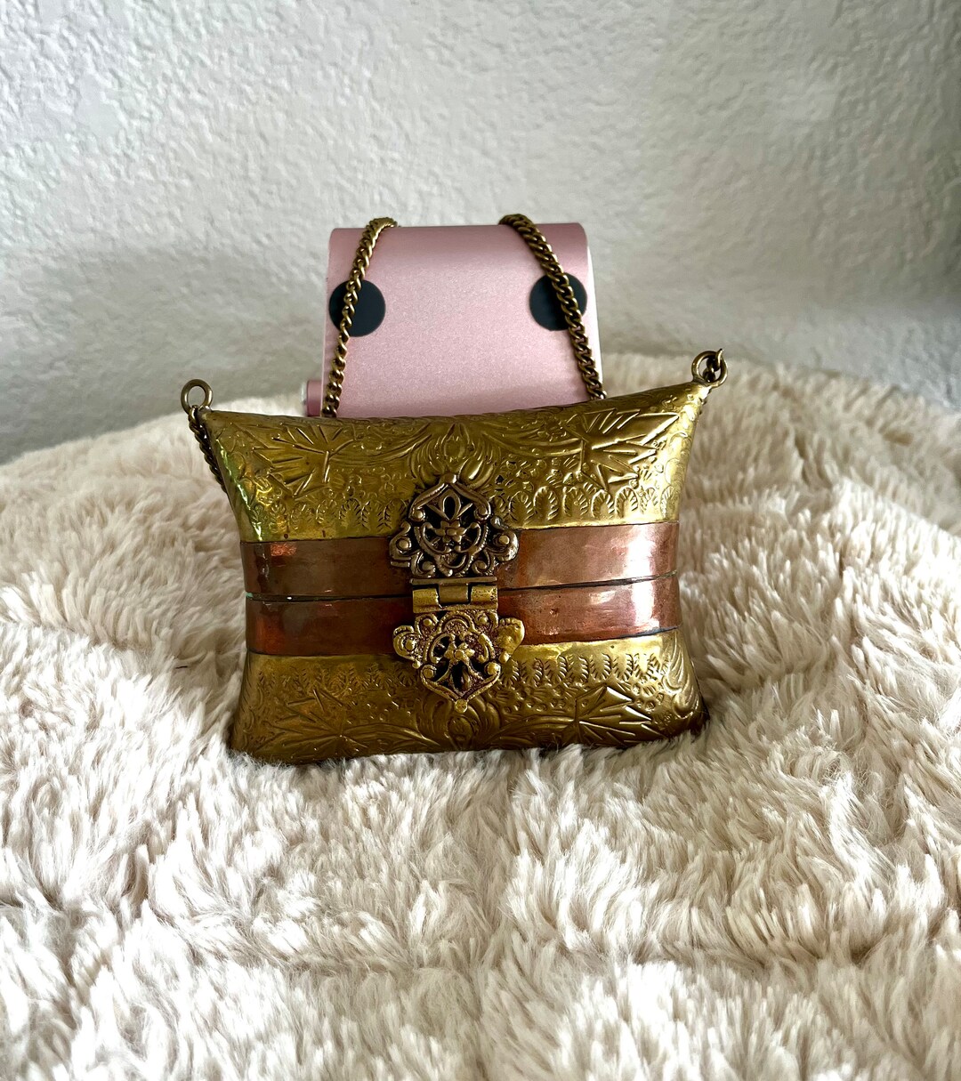 Brass and Copper Pillow Purse - Etsy
