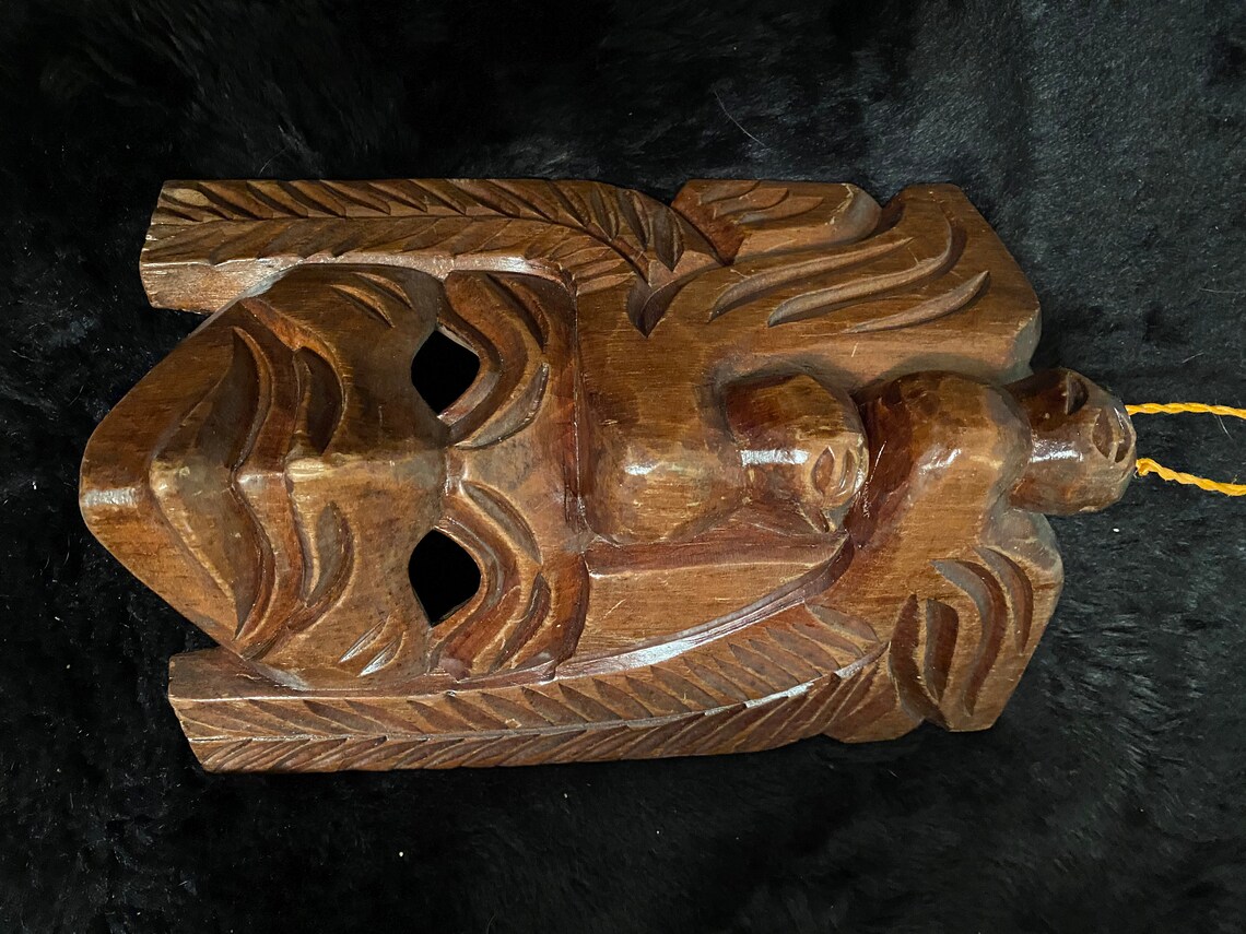 Sacred Quetzal Wooden Mask, Guatemala Carved Art (10"x7") - Etsy