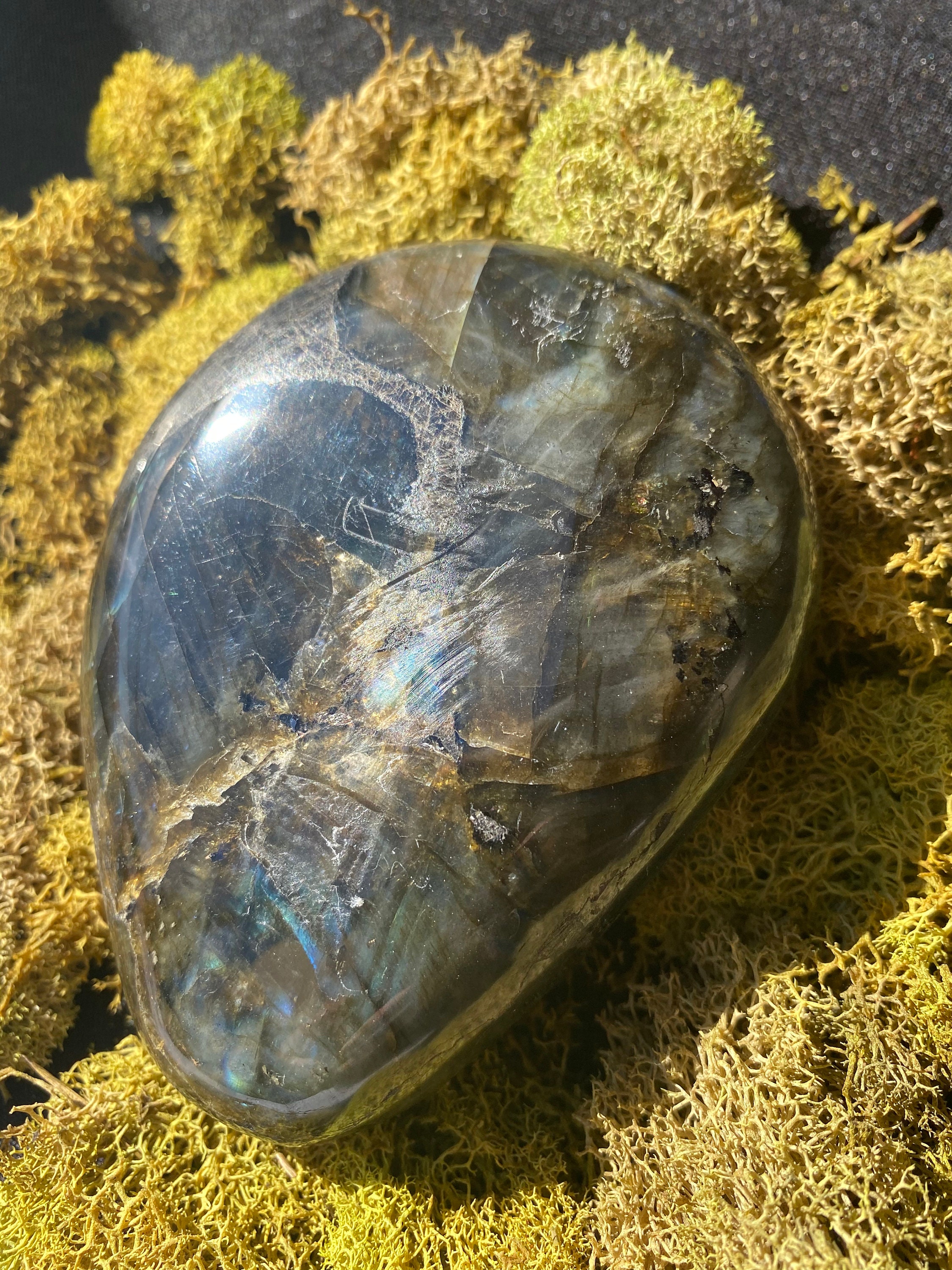 Stunning large labradorite crystal/third eye | Etsy