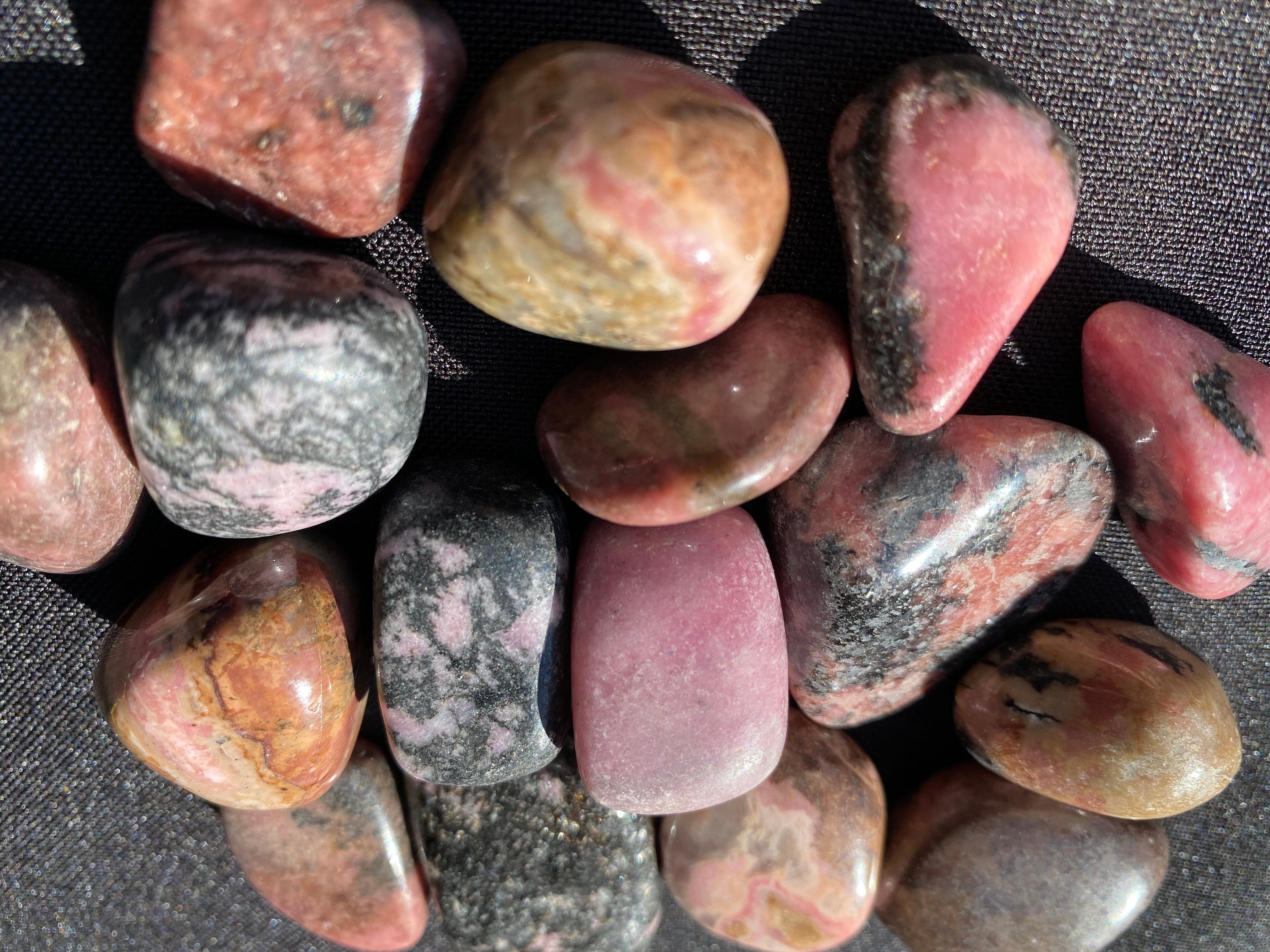 Rhodonite/Rhodonite 2pcs Large Stones/ magic crystals/heart | Etsy