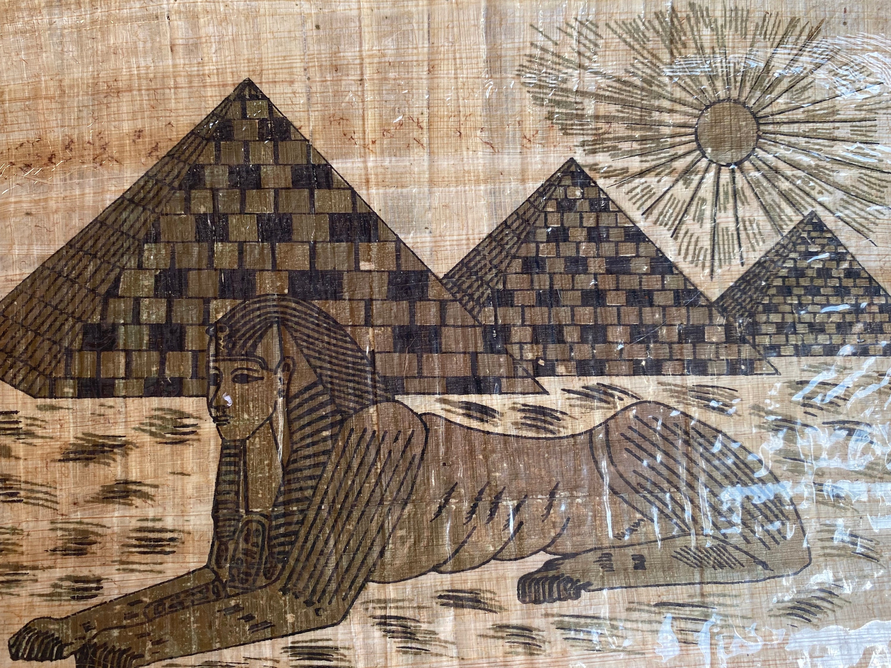 Sphinx Papyrus Egyptian art/cultural art/ancient art/ancient | Etsy