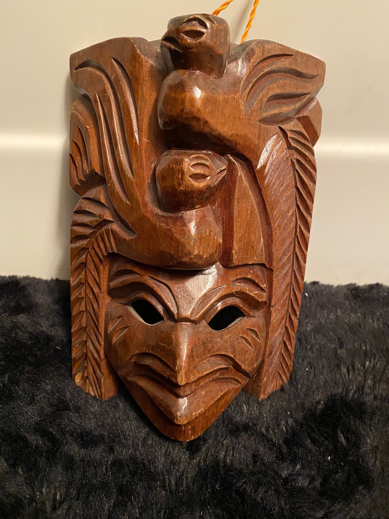 Sacred Quetzal Wooden Mask, Guatemala Carved Art (10"x7") - Etsy