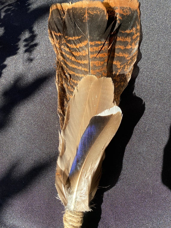 Smudge Feather Fan/prayer Fan/healing/feather | Etsy