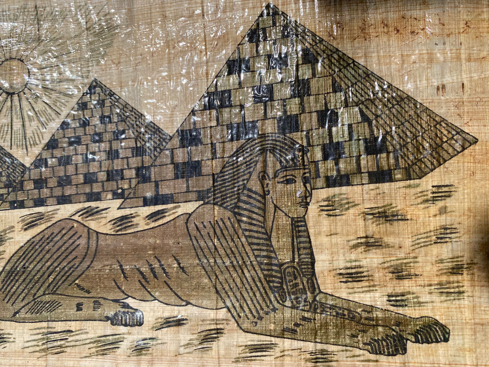 Sphinx Papyrus Egyptian Art/cultural Art/ancient Art/ancient ...