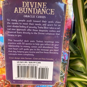 Divine Abundance Oracle Cards/guidance/healing/direction/meditation ...