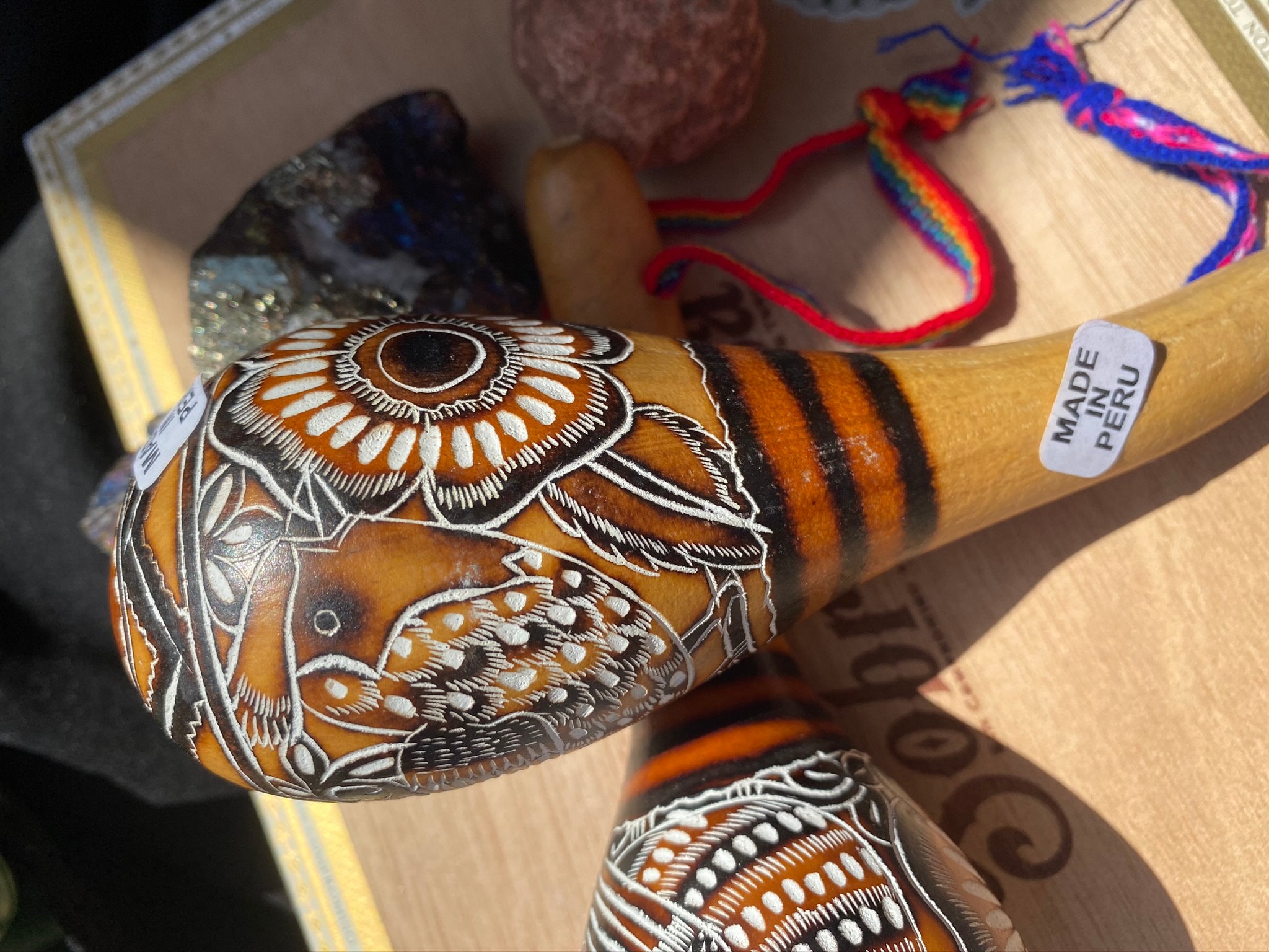 Peruvian Carved Gourd Rattle, Shamanic Healing Sound Instrument - Etsy