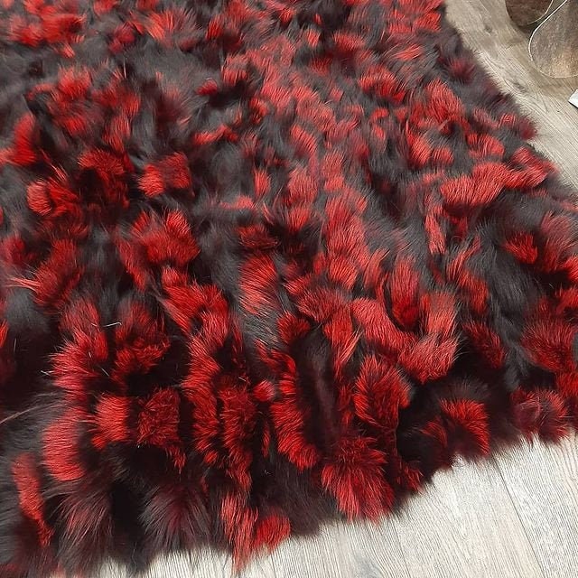 Real Fox Fur Area Rug for Home Decor 8 X 6 Feet Custom Size - Etsy