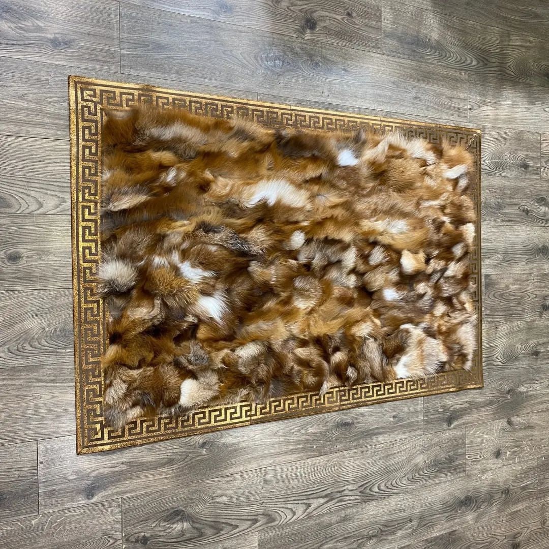Luxury Genuine Brown Fox Fur Rug Carpet for Living Room - Etsy