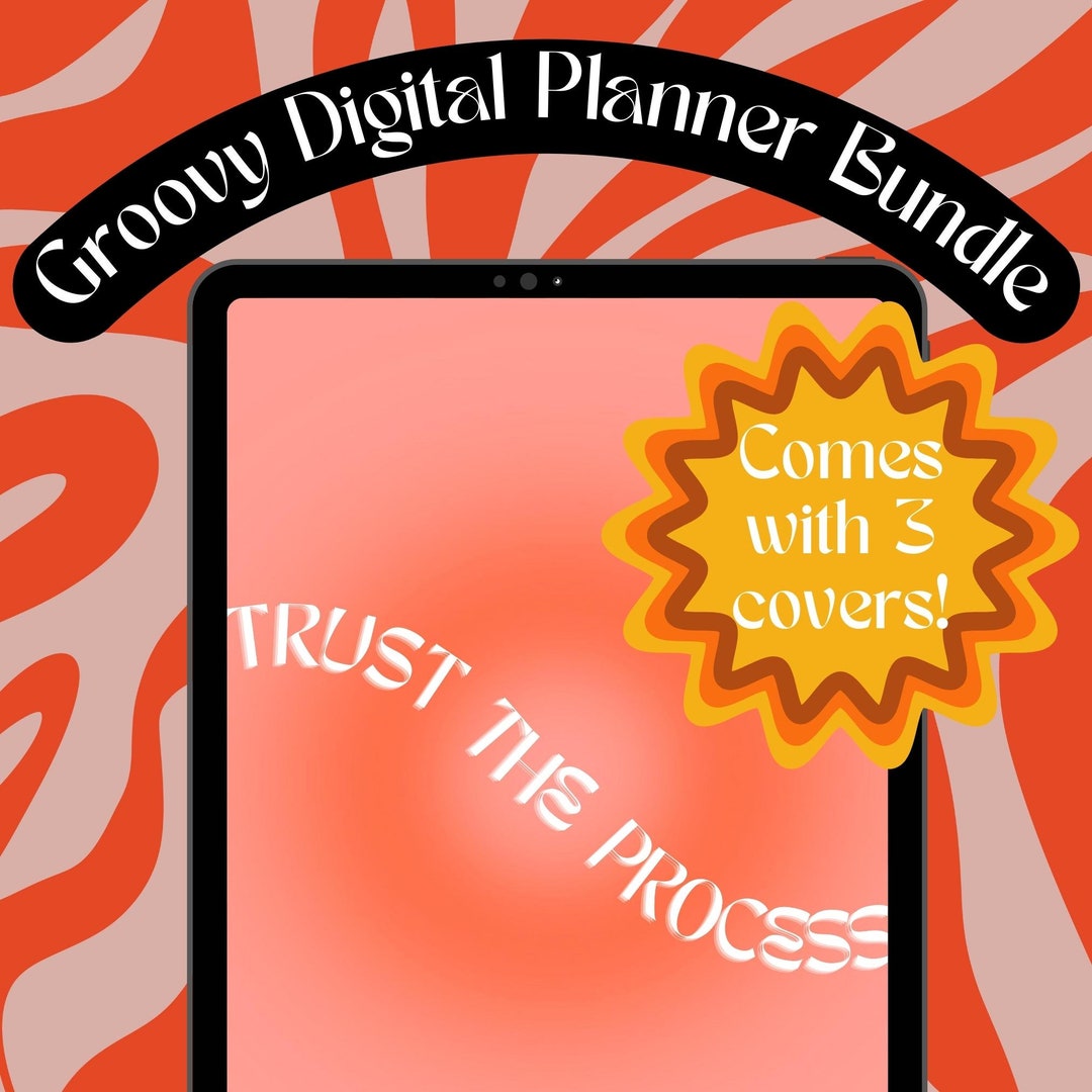 Groovy Retro Digital Planner Downloadable Diary Planner - Etsy