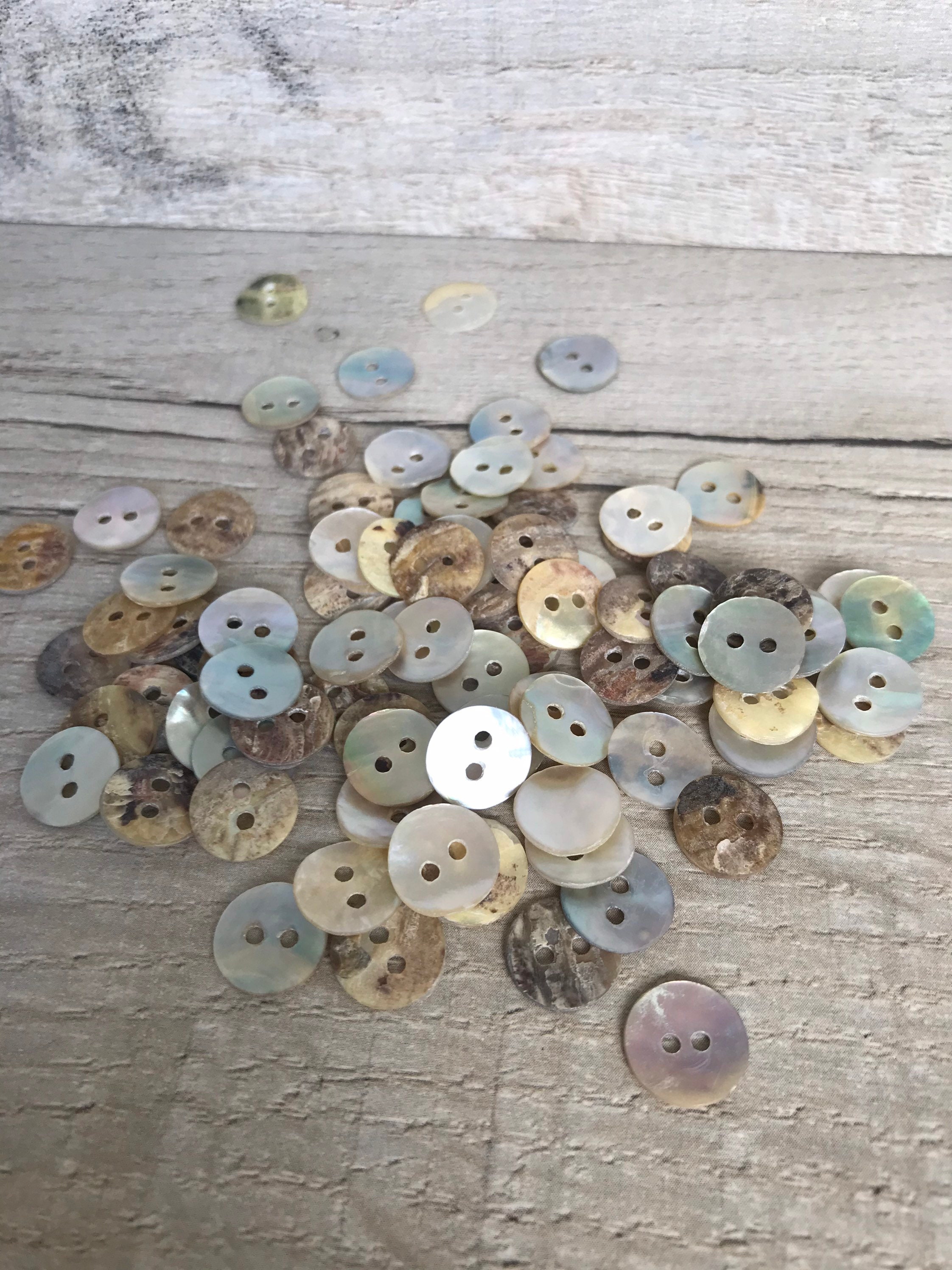 10 Shell / Mother of Pearl Buttons. 10mm Free UK Delivery | Etsy
